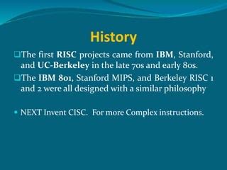 Risc And Cisc Processors Pptx Computing Technology Computing