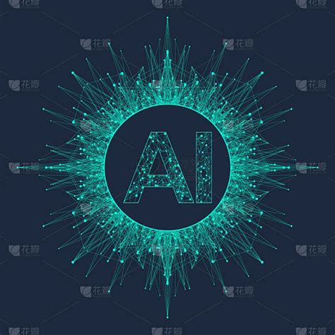 人工智能标志丛效应。人工智能和机器学习的概念。向量符号人工智能。神经网络和另一种现代技术概念。技术的素材 花瓣网