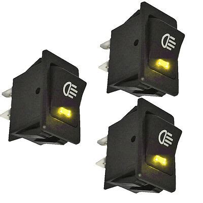 X V A Universal Car Fog Light Rocker Switch Yellow LED Dashboard Sales EBay
