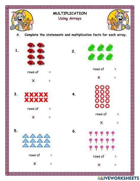 Multiplication Sentence And Array Worksheet Artofit