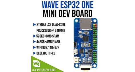 Wave Esp32 One Mini Dev Board Micro Robotics