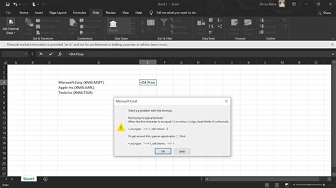 Excel Stock Data Type Doesnt Work On Desktop Version Microsoft Community