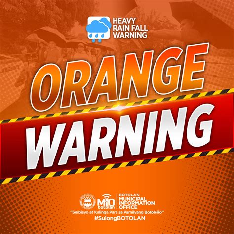 Lgu Orange Rainfall Warning 5 Pm Ncr Bulacan Bataan Zambales