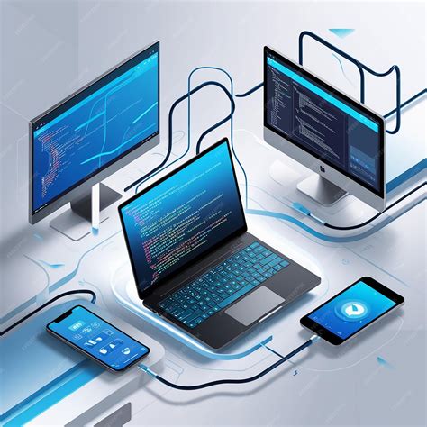software development isometric concept web design develop app of