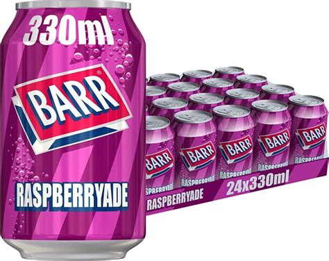 Barr Since 1875 Raspberry 24 Pack Fizzy Drink Cans Low Sugar 24 X