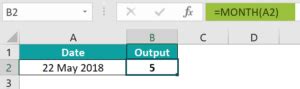 MONTH Excel Function Formula Example How To Use