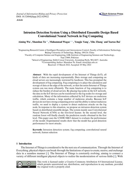 Pdf Intrusion Detection System Using A Distributed Ensemble Design Based Convolutional Neural