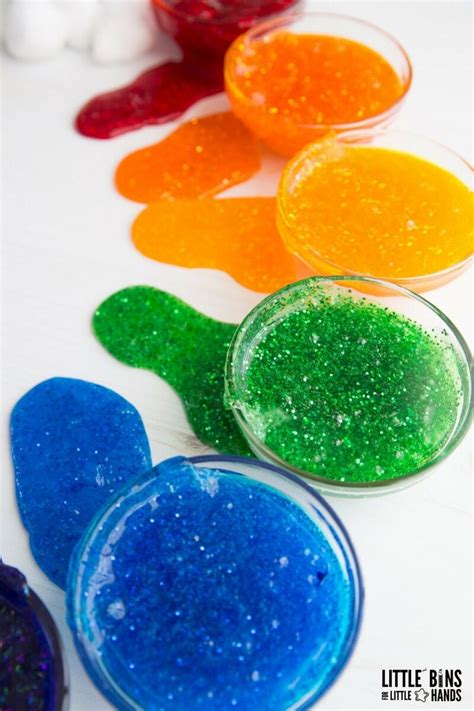 Easy To Make Rainbow Slime Recipe With Homemade Saline Solution Slime