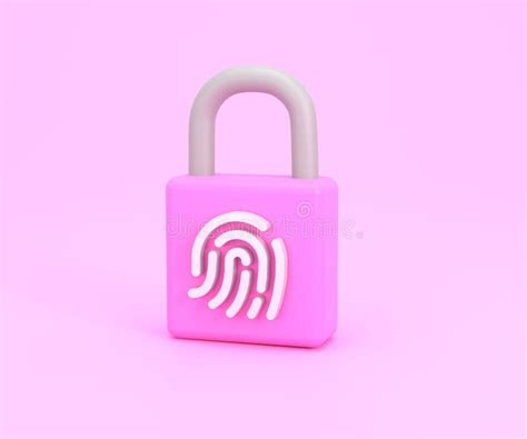 Biometric Fingerprint Password With Padlock Icon Security Concept