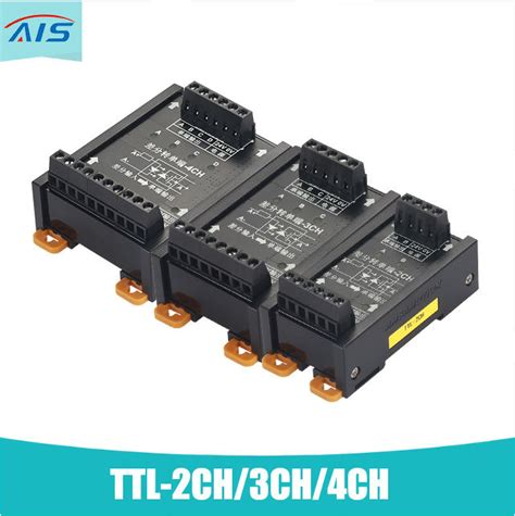 2 3 4 Channels Converter Differential TTL Into Collector HTL Signals Terminal Blocks Plate PLC