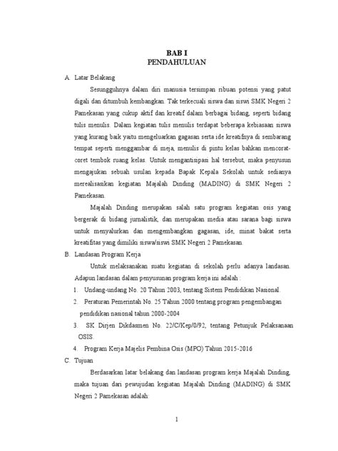 Rencana Kegiatan Mading Pdf