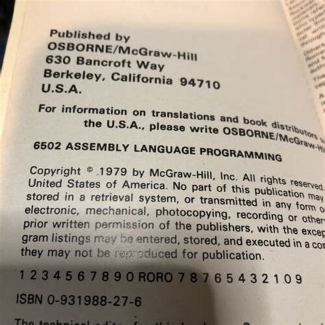 6502 Assembly Language Programming By Lance A Leventhal Detailed