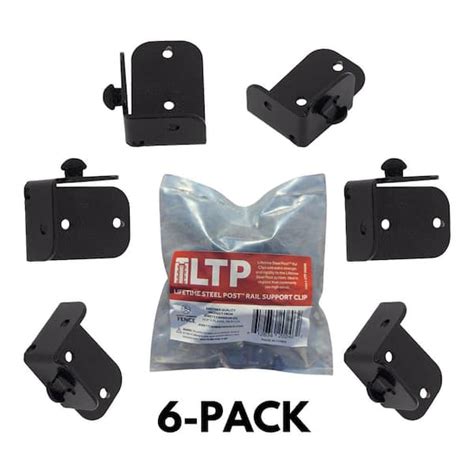 Lifetime Steel Post 5 In X 4 In X 2 In Black Steel Rail Support