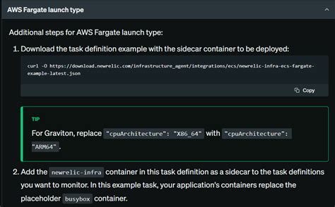 issue install the ecs integration on fargate using cloud formation