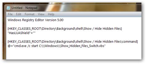 How To Add Toggle Hidden Files To Context Menu In Windows