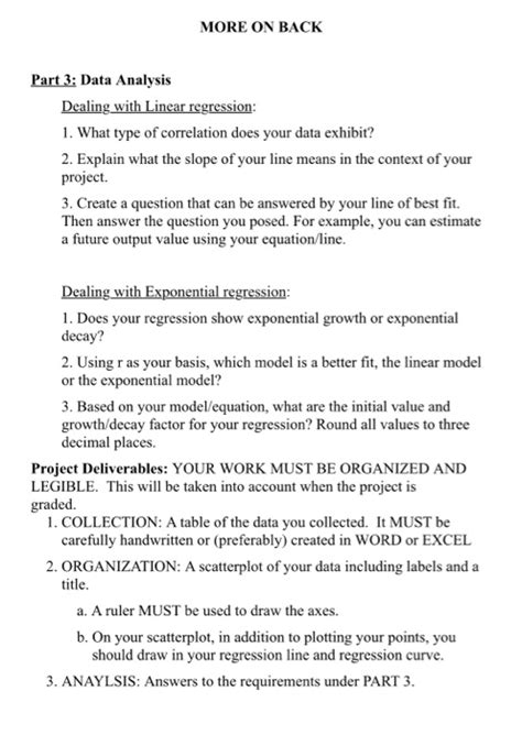 Solved Part I Data Collection 1 Determine A Relationship Chegg Com