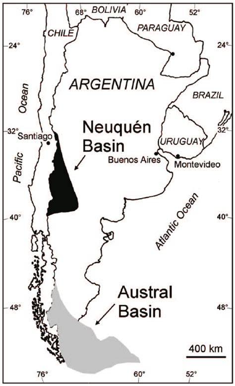 Location Map Of The Neuqu N And Austral Basins In Argentina Download Scientific Diagram