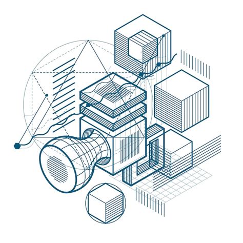 Premium Vector Vector Background With Abstract Isometric Lines And Figures Template Made With