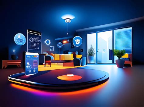 Premium AI Image Smart Home Interface With Augmented Realty Of Iot Object Interior Design