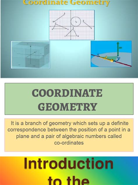 Lesson 1 Coordinate Geometry Pdf Cartesian Coordinate System Analytic Geometry