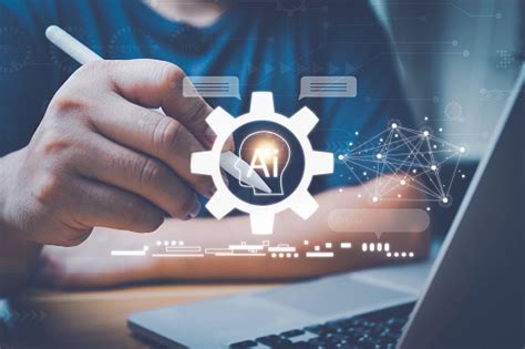 인공 지능 Ai와의 챗봇 채팅 기술을 사용하는 사람 스마트 로봇 Ai 명령 프롬프트를 입력하여 인공 지능을 입력하여 무언가를