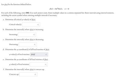 solved let f x be the function defined below
