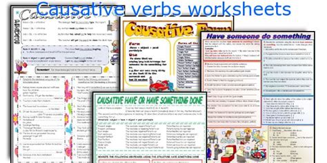Causative Verbs Worksheets