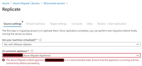 How To Fix The Azure Migrate Unified Appliance Is In A Disconnected State Ensure That The