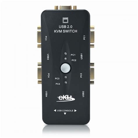 EKL EKL UA USB KVM Switcher In Out USB KVM Video Switch Box Hub Adapter Keyboard