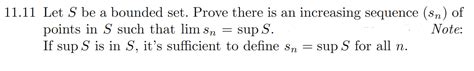 Solved Let S Be A Bounded Set Prove There Is An Chegg Com