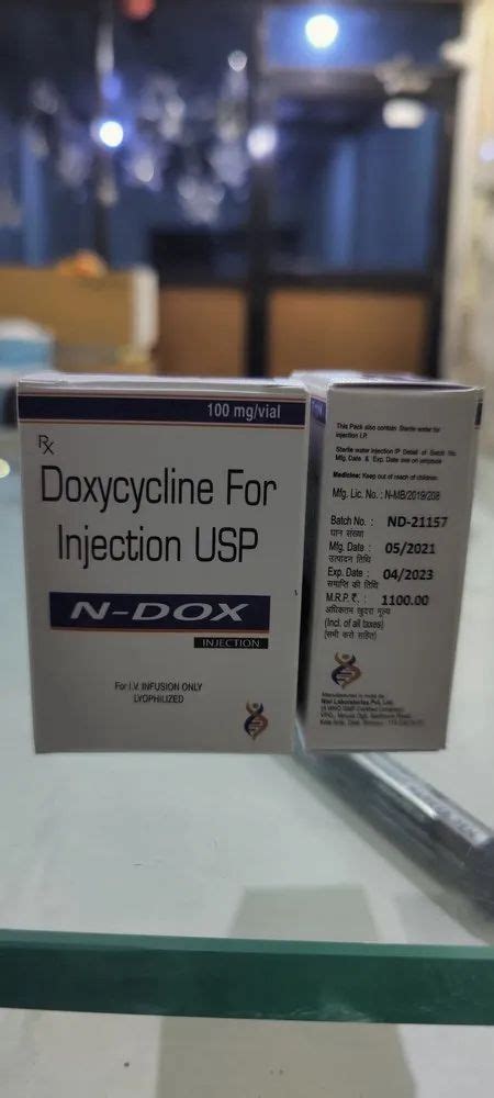 N DOX Doxycycline 100 Mg Inj At 55 Vial In Mumbai ID 24047515791