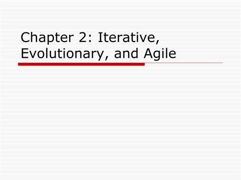PPT Chapter Iterative Evolutionary And Agile PowerPoint Presentation ID