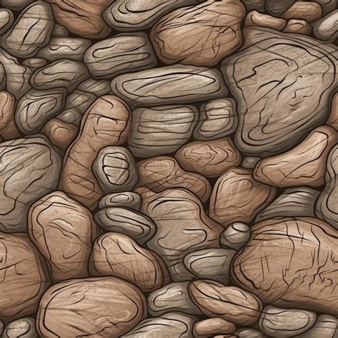 Premium Photo A Seamless Pattern Of Rocks In Brown And Black