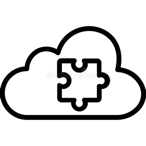 Cloud Component Outline Vector Icon That Can Easily Edit Or Modify Stock Vector Illustration