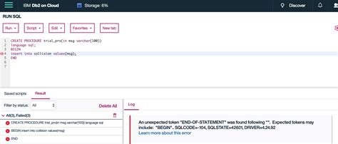 Not Able To Create Stored Procedure In Db2 Stack Overflow