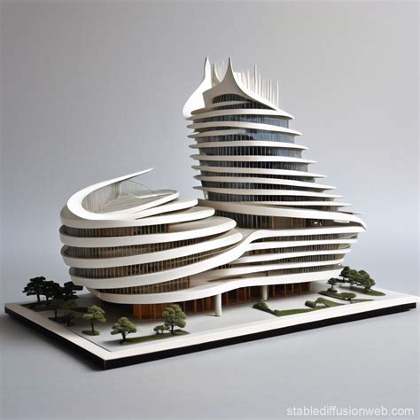 Modern Japanese Office Building Architecture Stable Diffusion Online