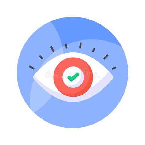 Check Mark Inside Eye Trendy Vector Of Business Monitoring Editable