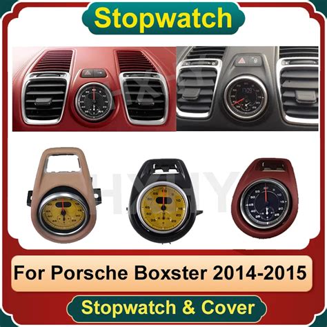 자동차 대시 보드 스톱워치 장식 시계 시간 지원 포르쉐 박스터 2014 2015 센터 전자 미터 스포츠 크로노 Aliexpress