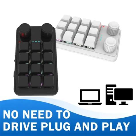 12 KEYS 2 Knob USB Custom Programmable DIY Mechanical Keyboard RGB Copy Pas W5D5 EUR 27 34