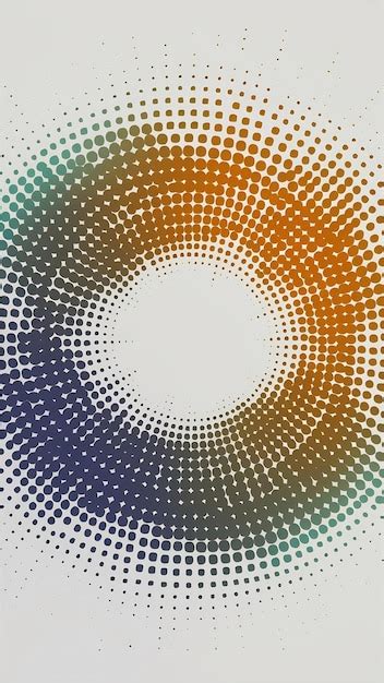 Abstract Circular Halftone Dots Background Vector Design Premium AI Generated Image
