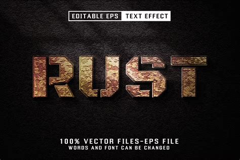 rust editable text effect flcjw2x