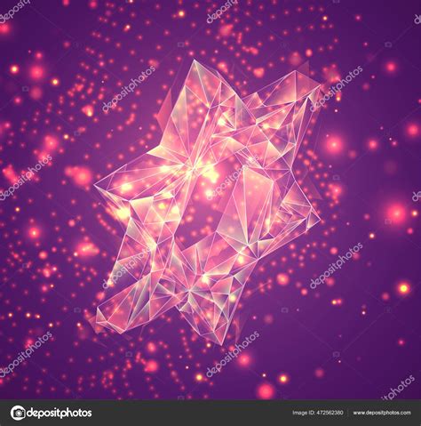 Vector Symbol Volumetric Object Pink Background Layout Business Presentation Stock Vector By