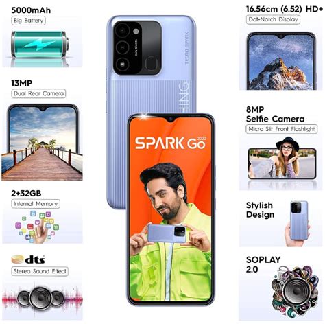Компания Tecno представила смартфон Spark Go 2022 стоимостью 100 долларов