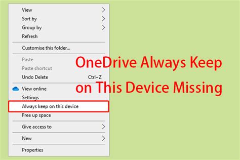 How To Fix Onedrive Always Keep On This Device Missing 3 Ways Minitool