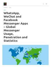 Messaging App Usage Statistics Around The World MessengerPeople Pdf HOMEPAG E NEWS NEWS
