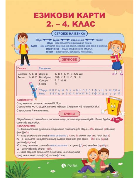 Езикови карти за 2 4 клас