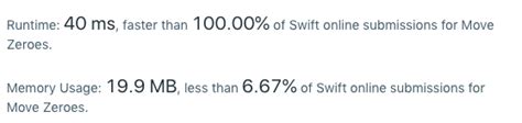 Swift Performance Of Moving Zeros To The End Of An Array Programming