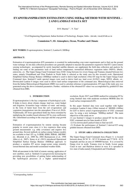 Pdf Evapotranspiration Estimation Using Ssebop Method With Sentinel 2 And Landsat 8 Data Set