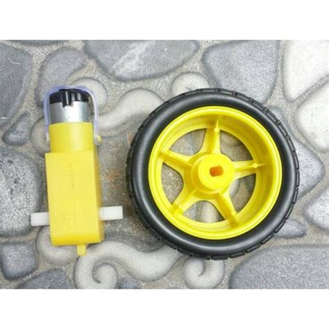 Jual Gearbox 6v Roda Motor Dc Gear Box Set Smart Car 1 48 Diy Arduino Shopee Indonesia