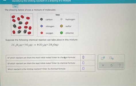 Solved Identifying The Limiting Reactant In A Drawing Of A